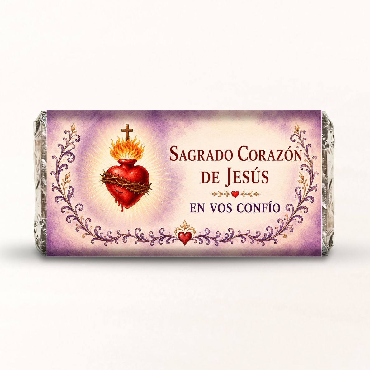 BARRAS DE CHOCOLATE PERSONALIZADAS DISEÑO #4829-2 SAGRADO CORAZÓN DE J ...