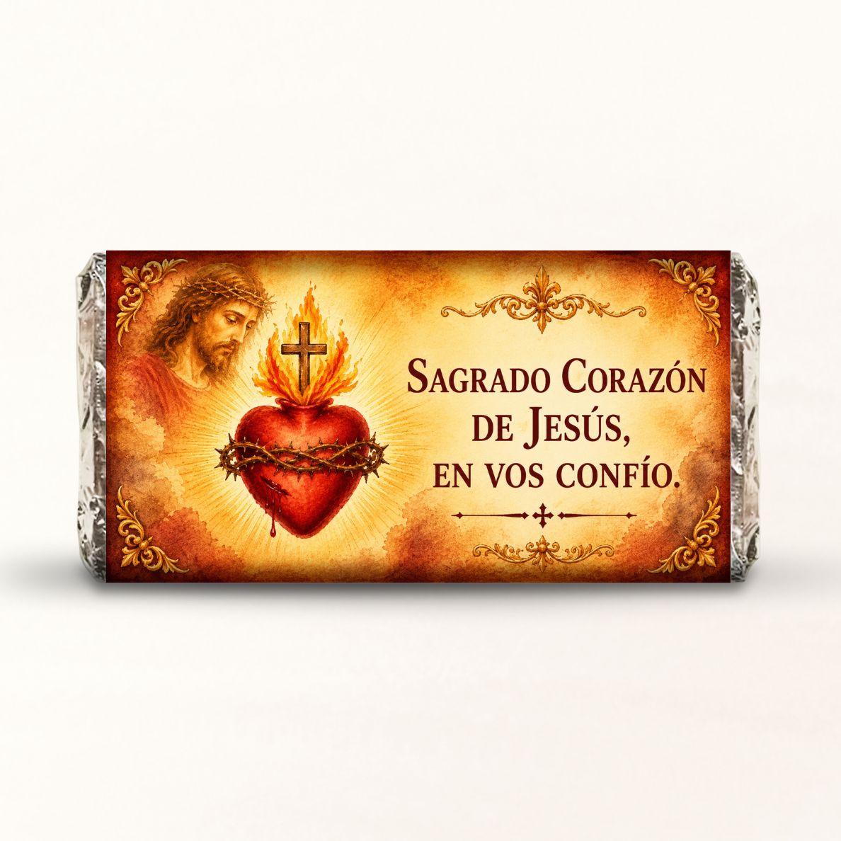 BARRAS DE CHOCOLATE PERSONALIZADAS DISEÑO #4829-5 SAGRADO CORAZÓN DE J ...